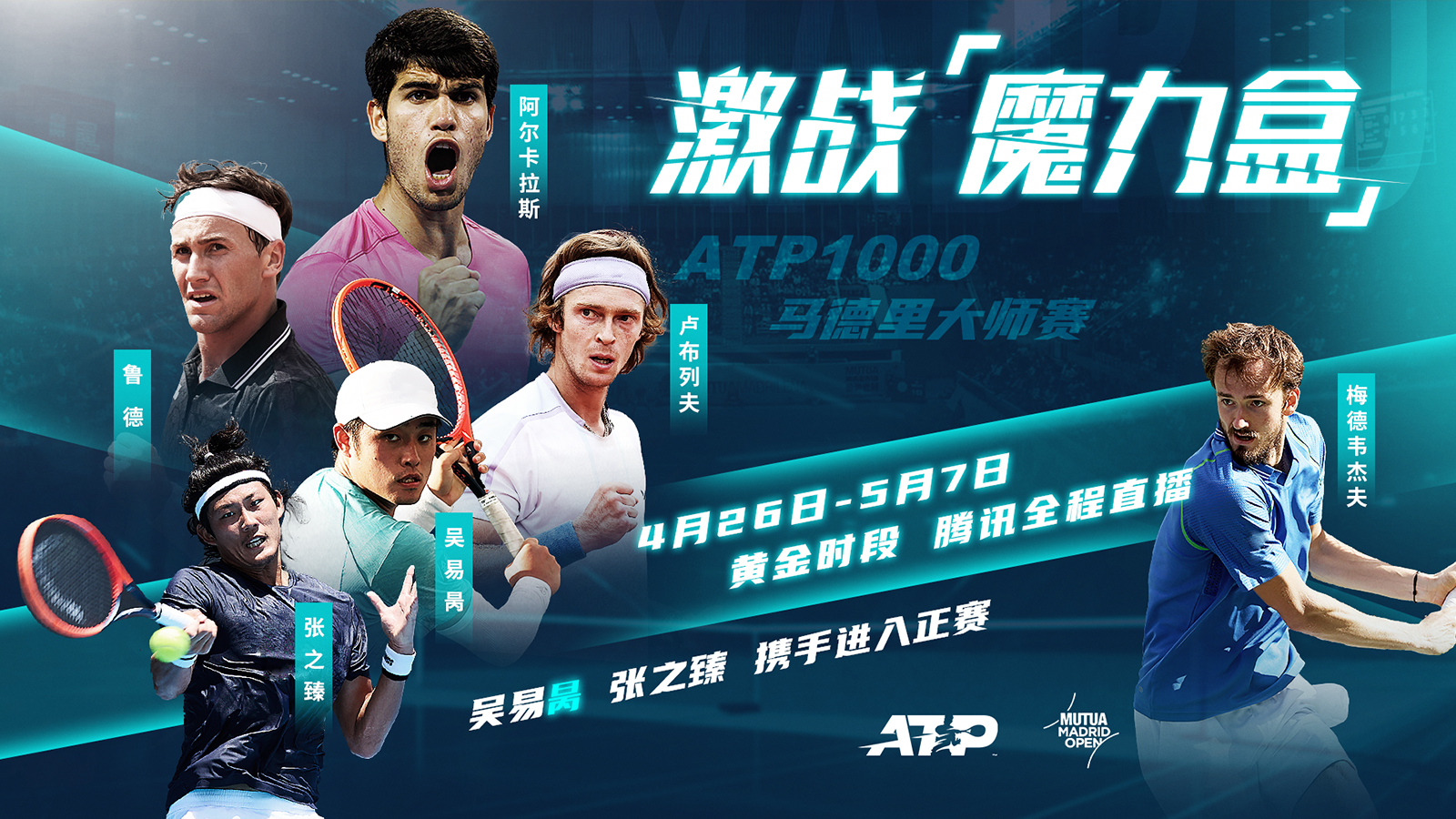 ATP1000马德里大师赛第1日：瓦林卡领衔出战